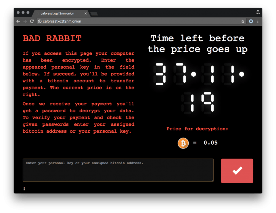 Bad Rabbit Ransomware | KnowBe4
