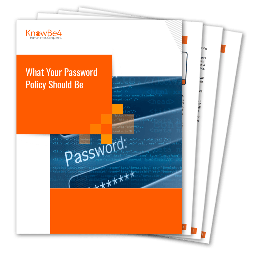 What Your Password Policy Should Be | eBook | KnowBe4