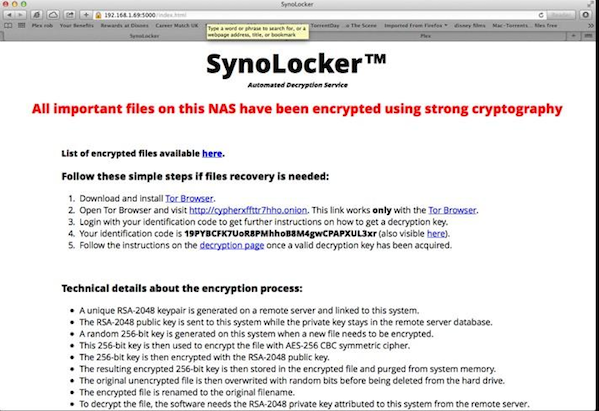 SynoLocker Ransomware | KnowBe4