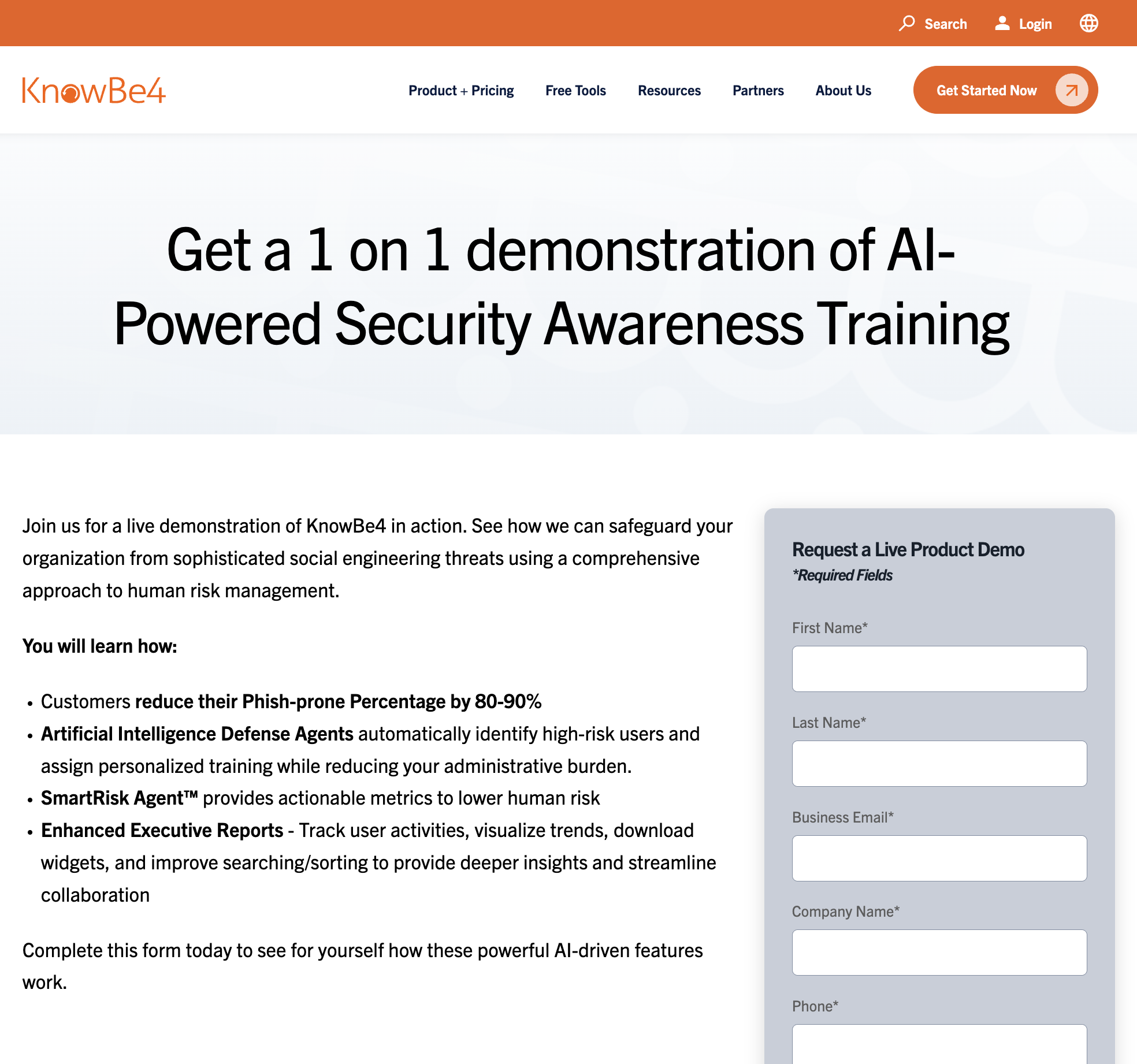 Security Awareness Training Request a Demo | KnowBe4