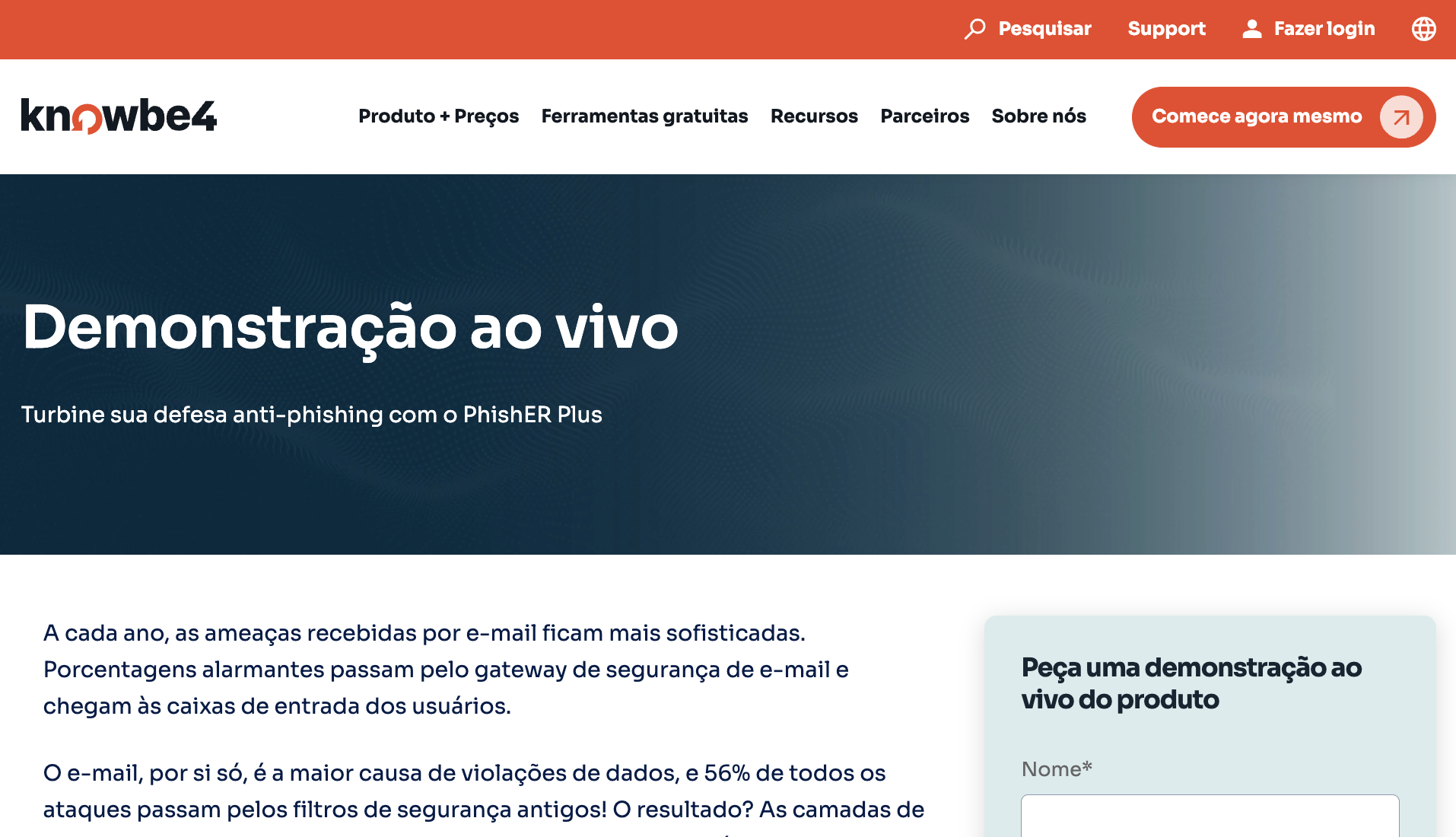 PhishER Plus | Peça uma demonstração | KnowBe4