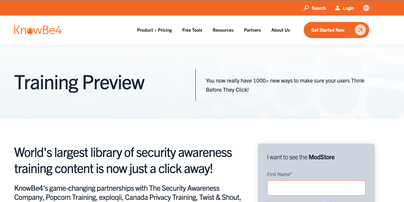 Training Preview | KnowBe4