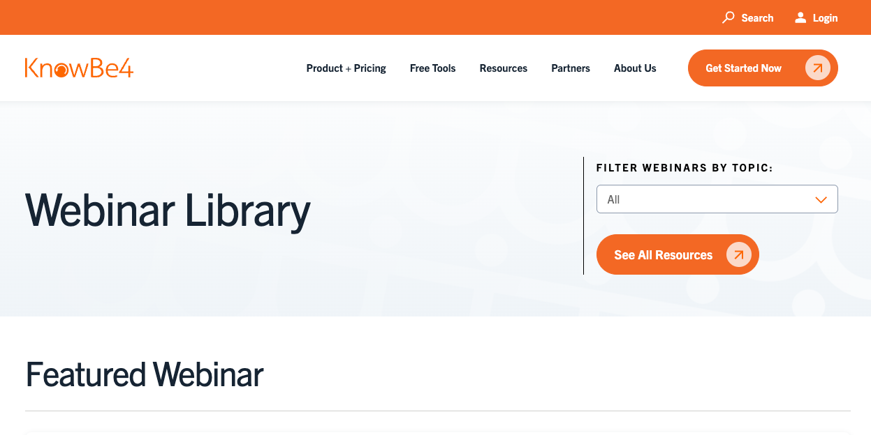 Webinar Library | KnowBe4